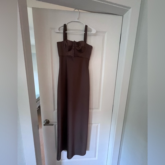 Anna October | Dresses | Anna October Brown Silk Dress Nwt | Poshmark